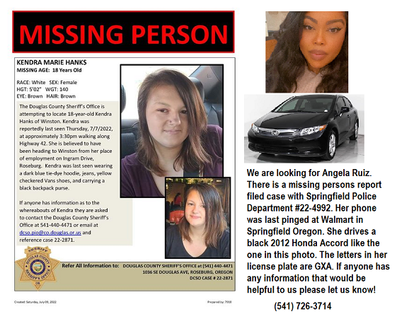 Willamette Valley News, Tuesday 7/12 – 22 Women Missing Since May 1st ...